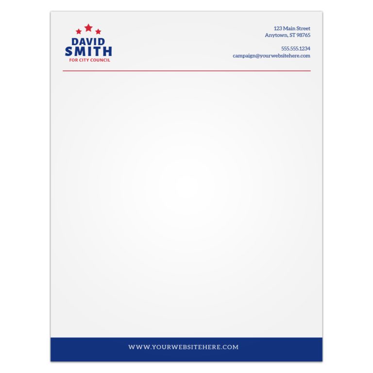 8.5" x 11" Political Letterhead | MoreWithPrint